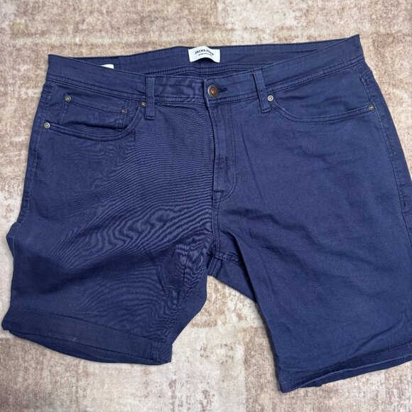 Jack & Jones | Shorts | Jack Jones Navy Blue Denim Stretch Jean Shorts ...